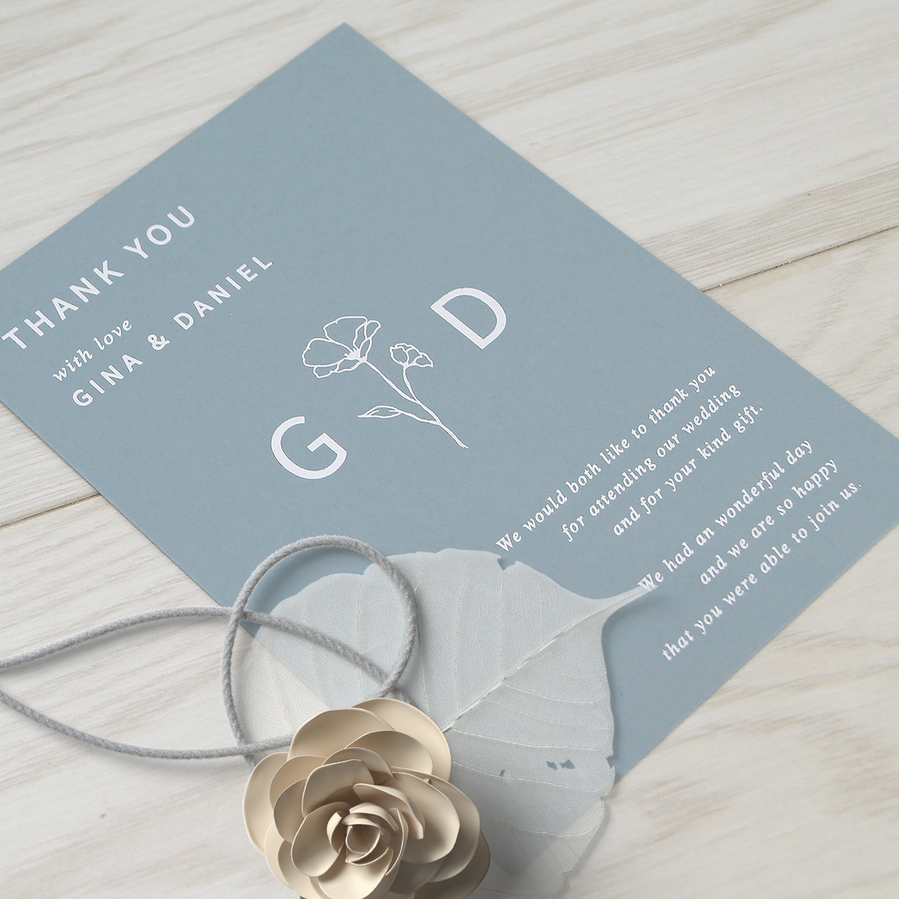 Gina Thank You Card | Pure Invitation Wedding Invites