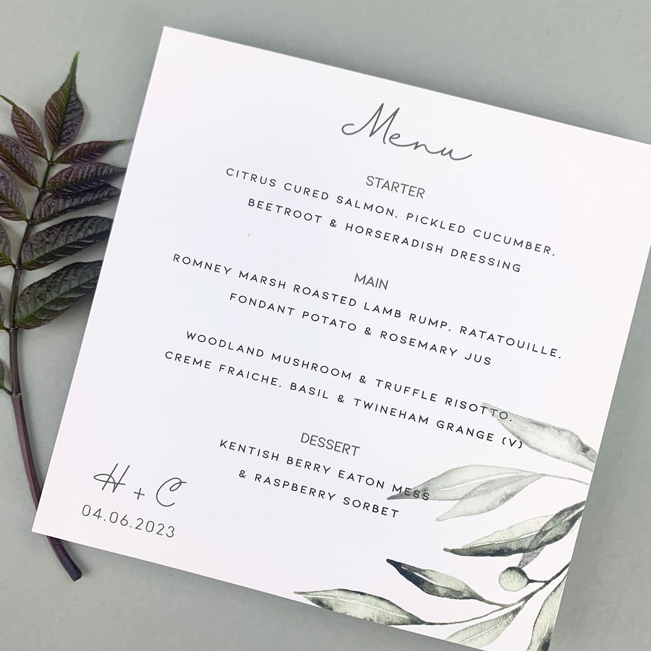 Wedding Menu Cards | Pure Invitation Wedding Invites
