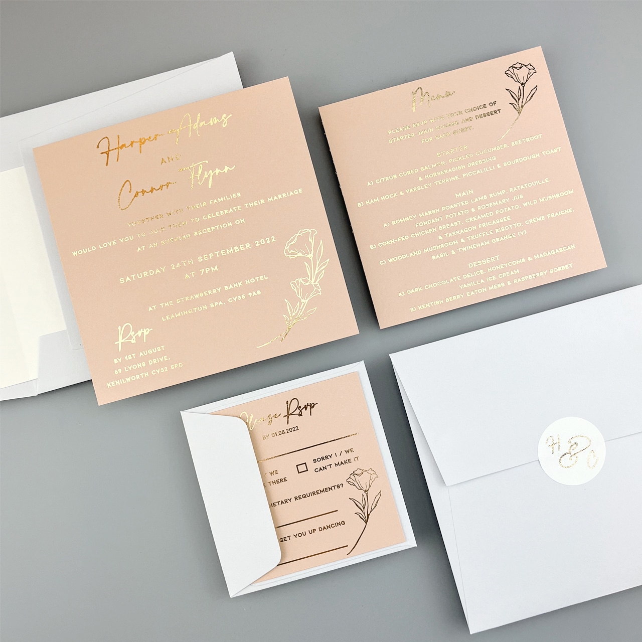 Harper Evening Invitation - Pure Invitation Wedding Invites