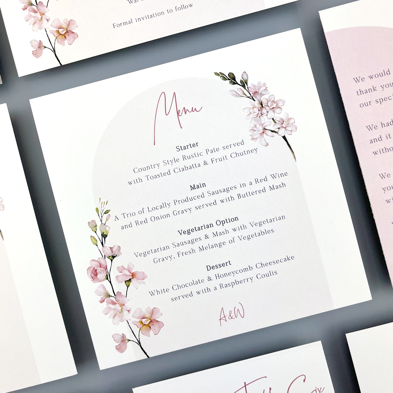 Wedding Menu Cards | Pure Invitation Wedding Invites