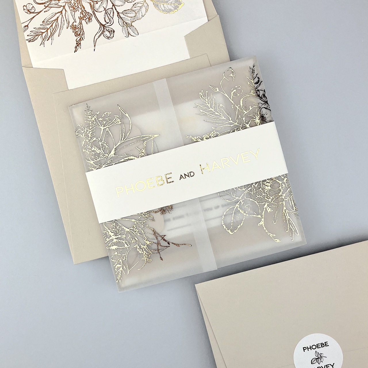 Phoebe Wedding Invitation - Neutrals - Pure Invitation Wedding Invites