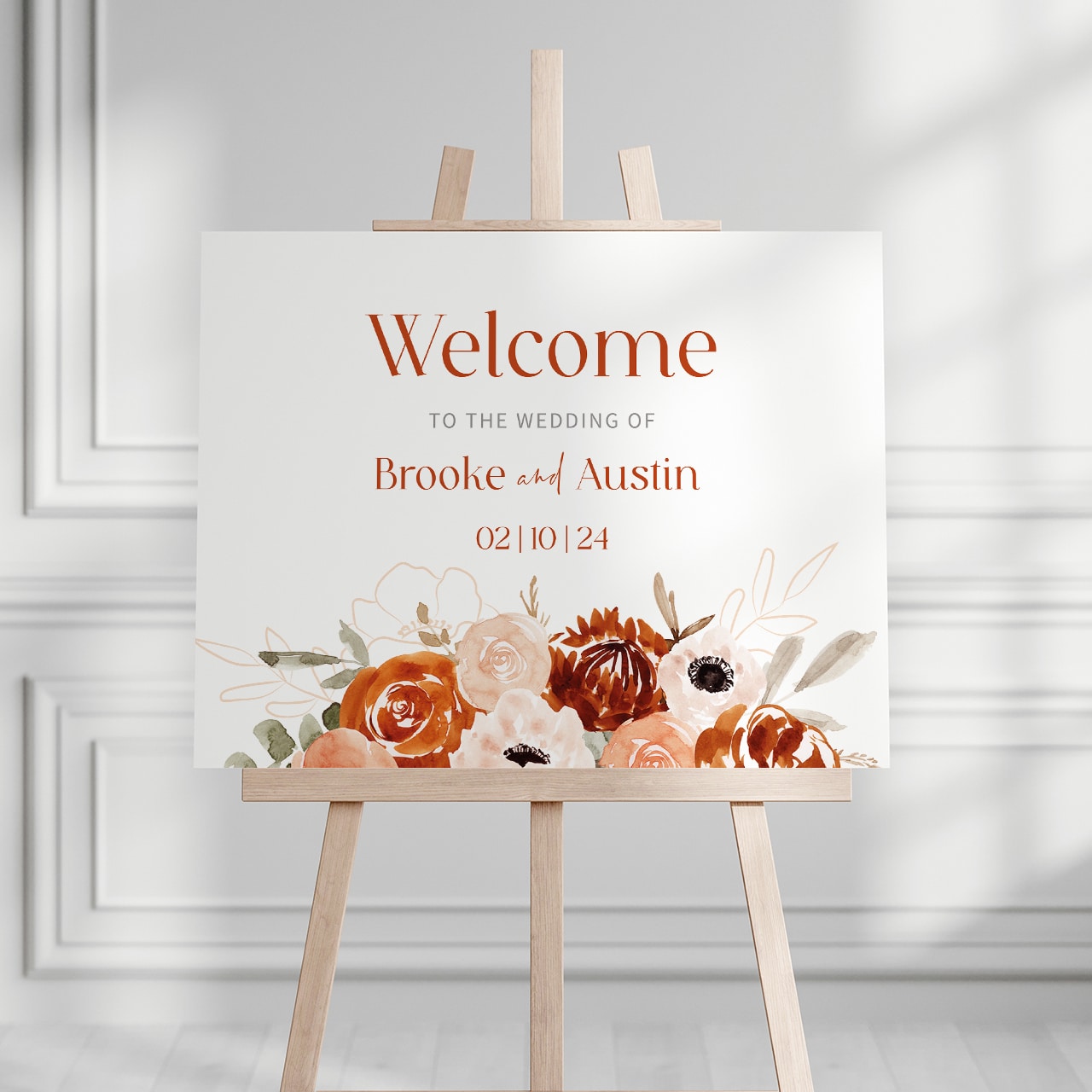 Charlotte Mulberry Double Sided Welcome Sign Table Plan A2 Size ...