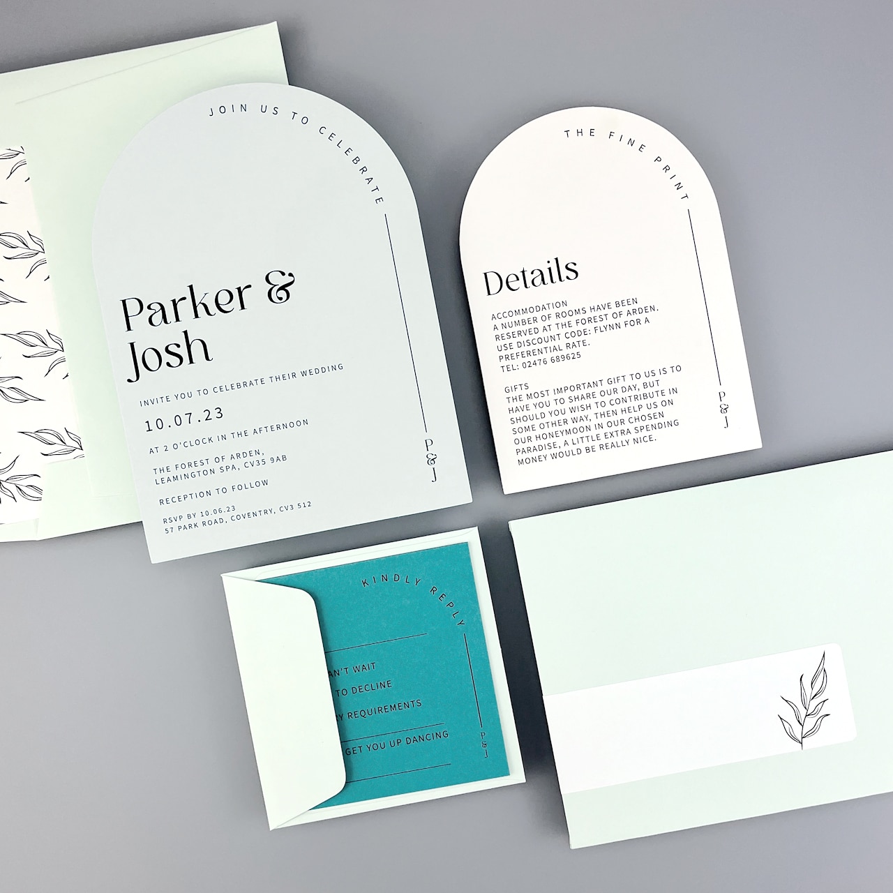 Parker Evening Invitation - Pure Invitation Wedding Invites