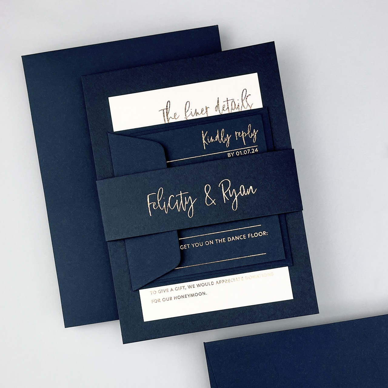Felicity Parcel Evening Invitation - Pure Invitation Wedding Invites