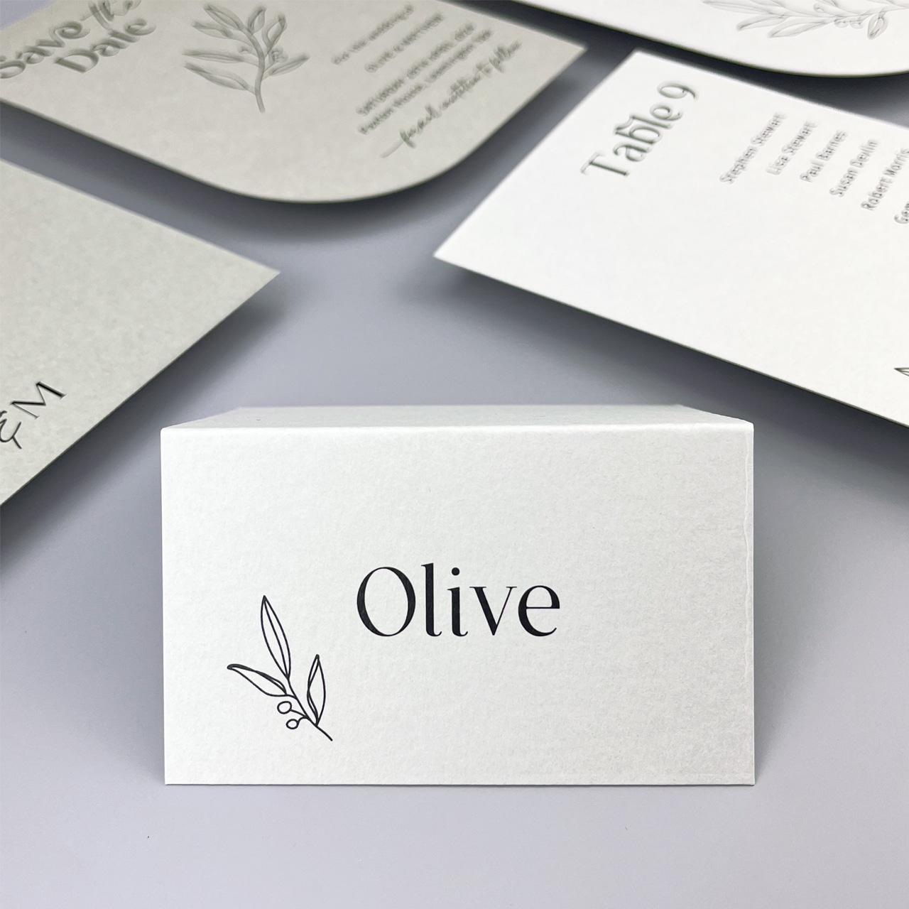 Olive Place Card - Pure Invitation Wedding Invites