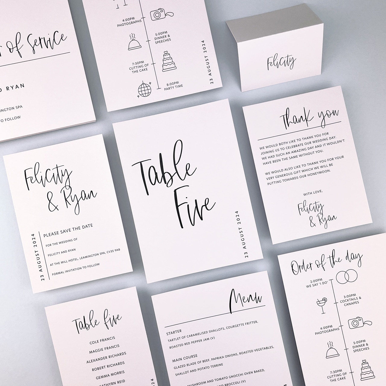 Felicity Table for Own Mount - Pure Invitation Wedding Invites