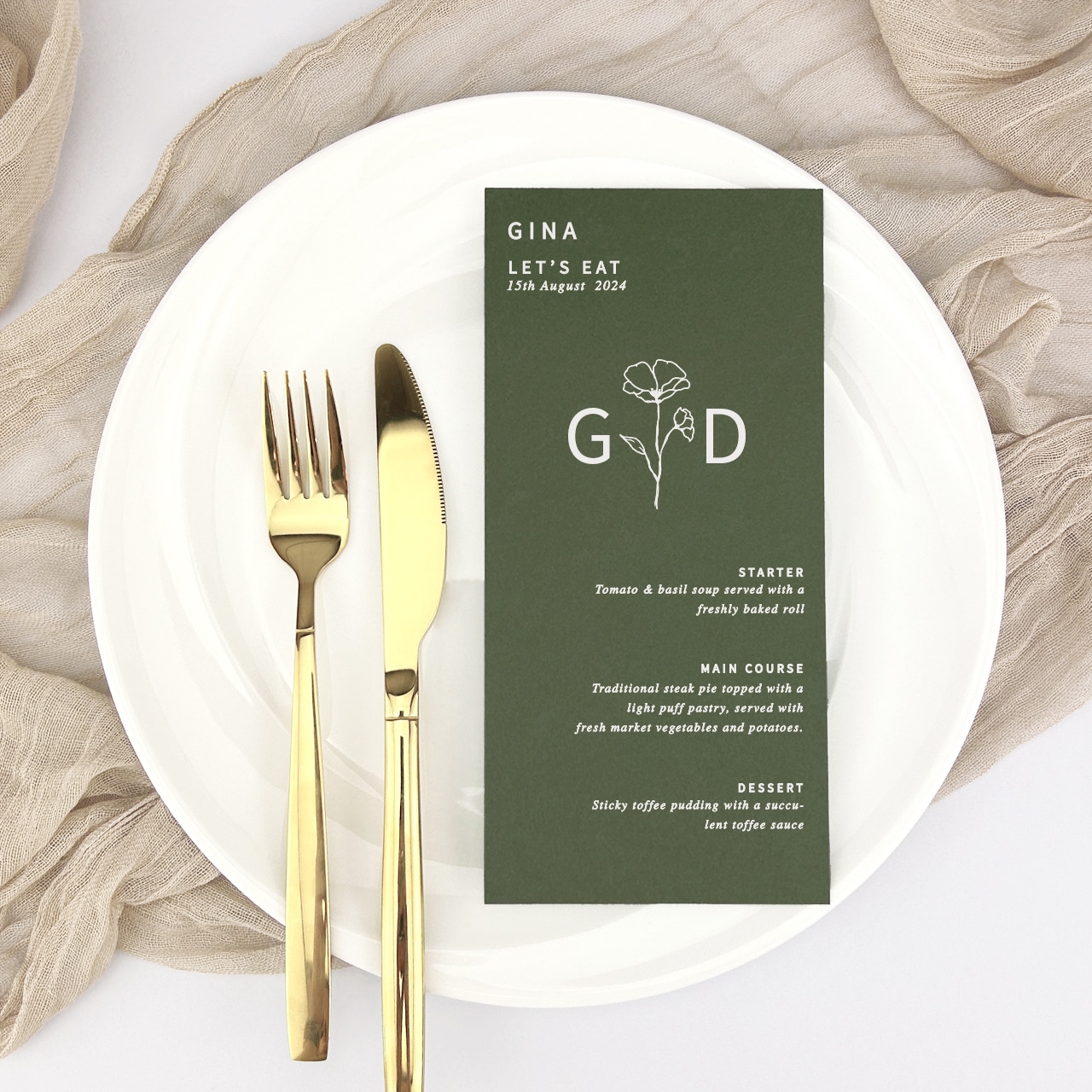 Personalised Guest Menu Archives - Pure Invitation Wedding Invites