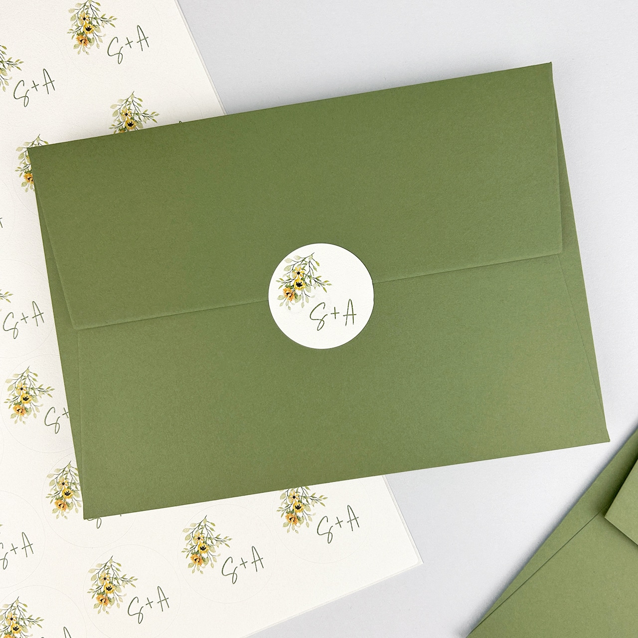 Summer Envelope Seal Stickers - Pure Invitation Wedding Invites