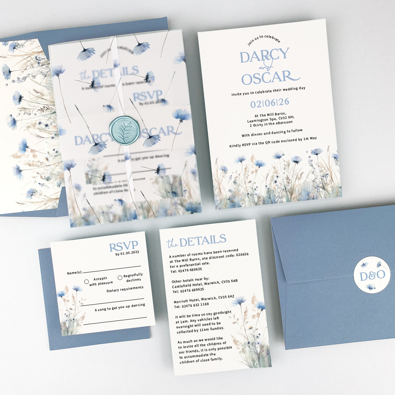 Darcy Wedding Invitation - Pure Invitation Wedding Invites