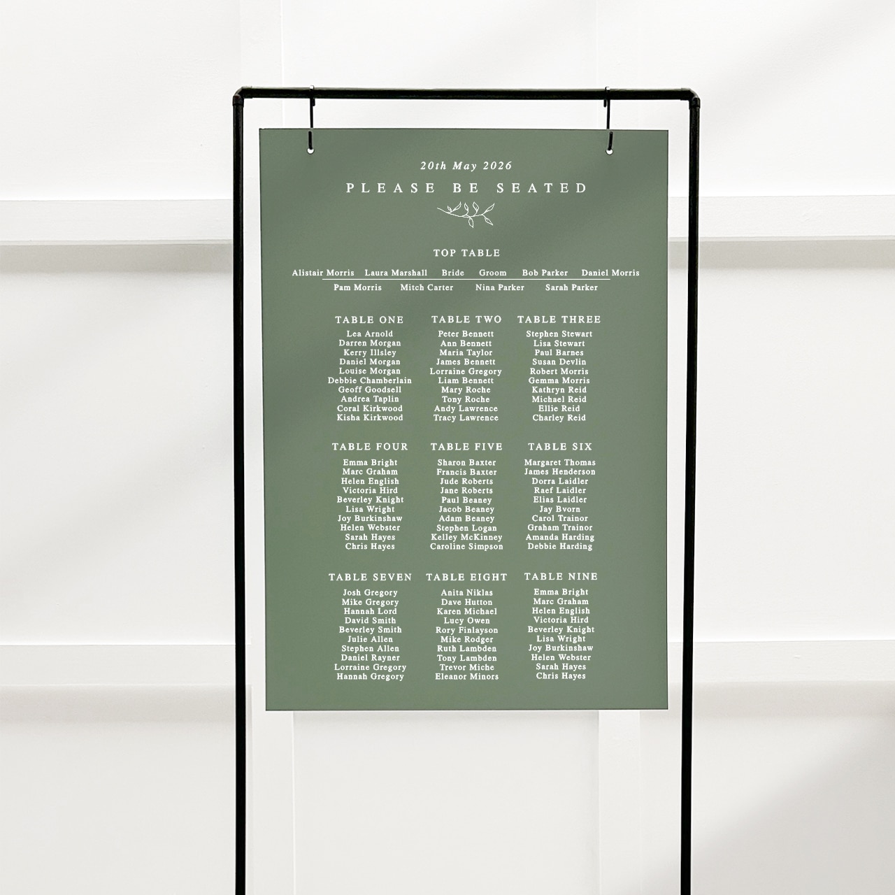 Bridget Acrylic Table Plan - Pure Invitation Wedding Invites