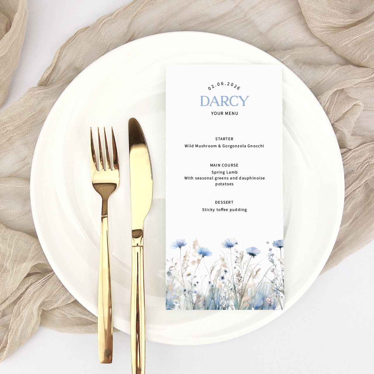 Cheap wedding menu cards | Beachweddingtips.com