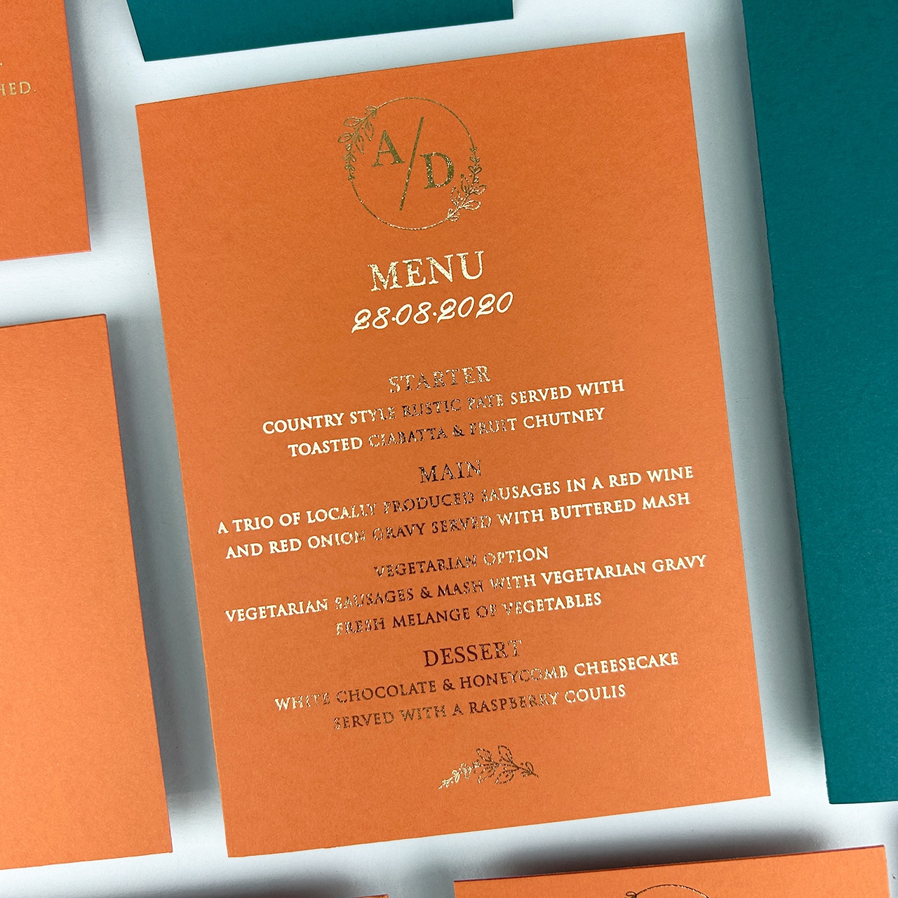 Kendall Menu - Pure Invitation Wedding Invites