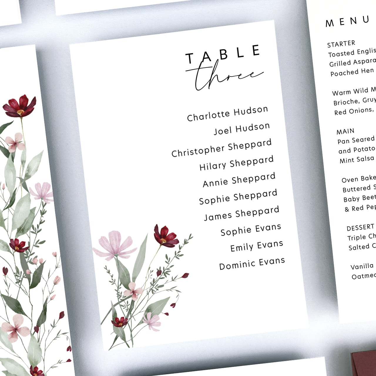 Juliet Table for Own Mount - Pure Invitation Wedding Invites