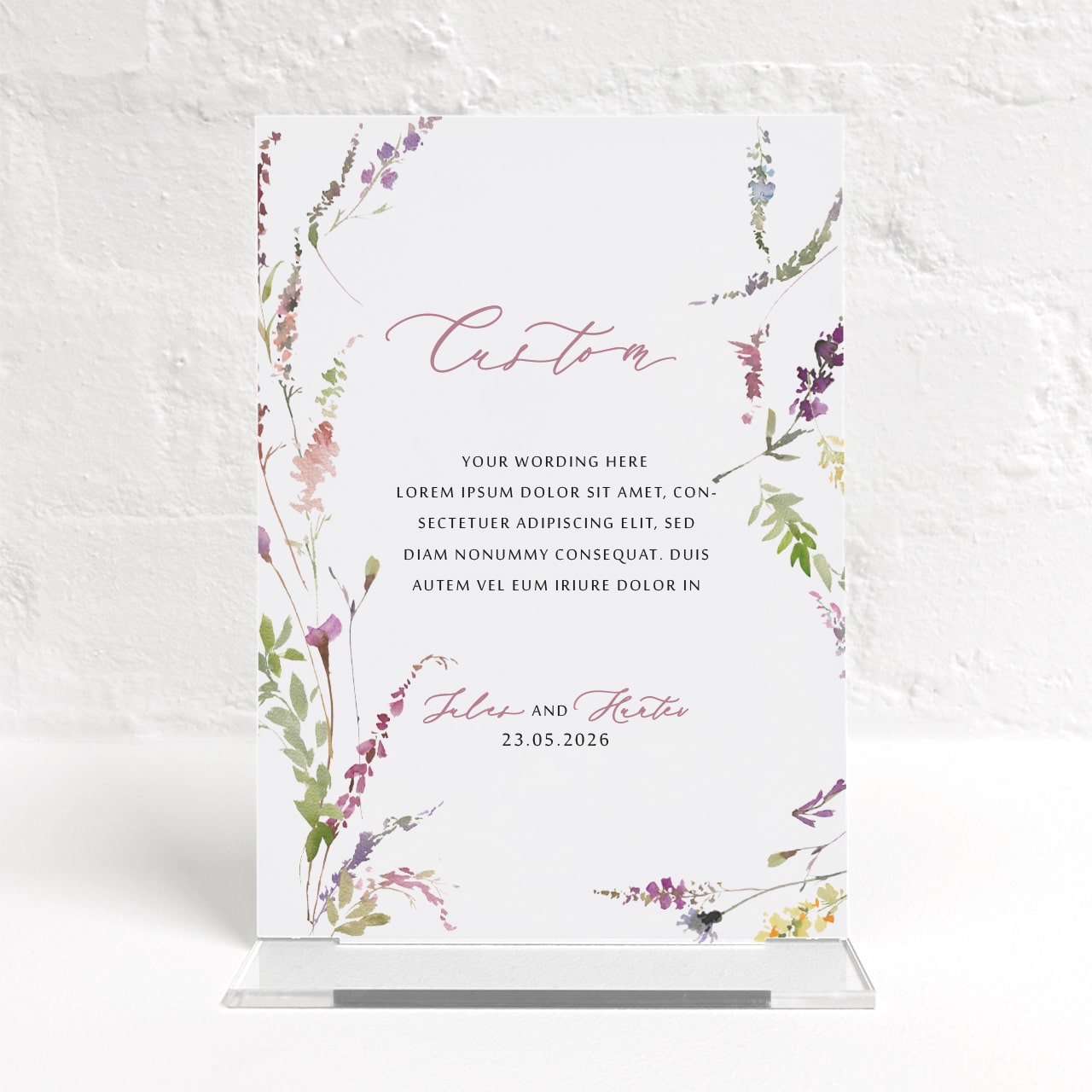 Jules Custom Sign - Pure Invitation Wedding Invites