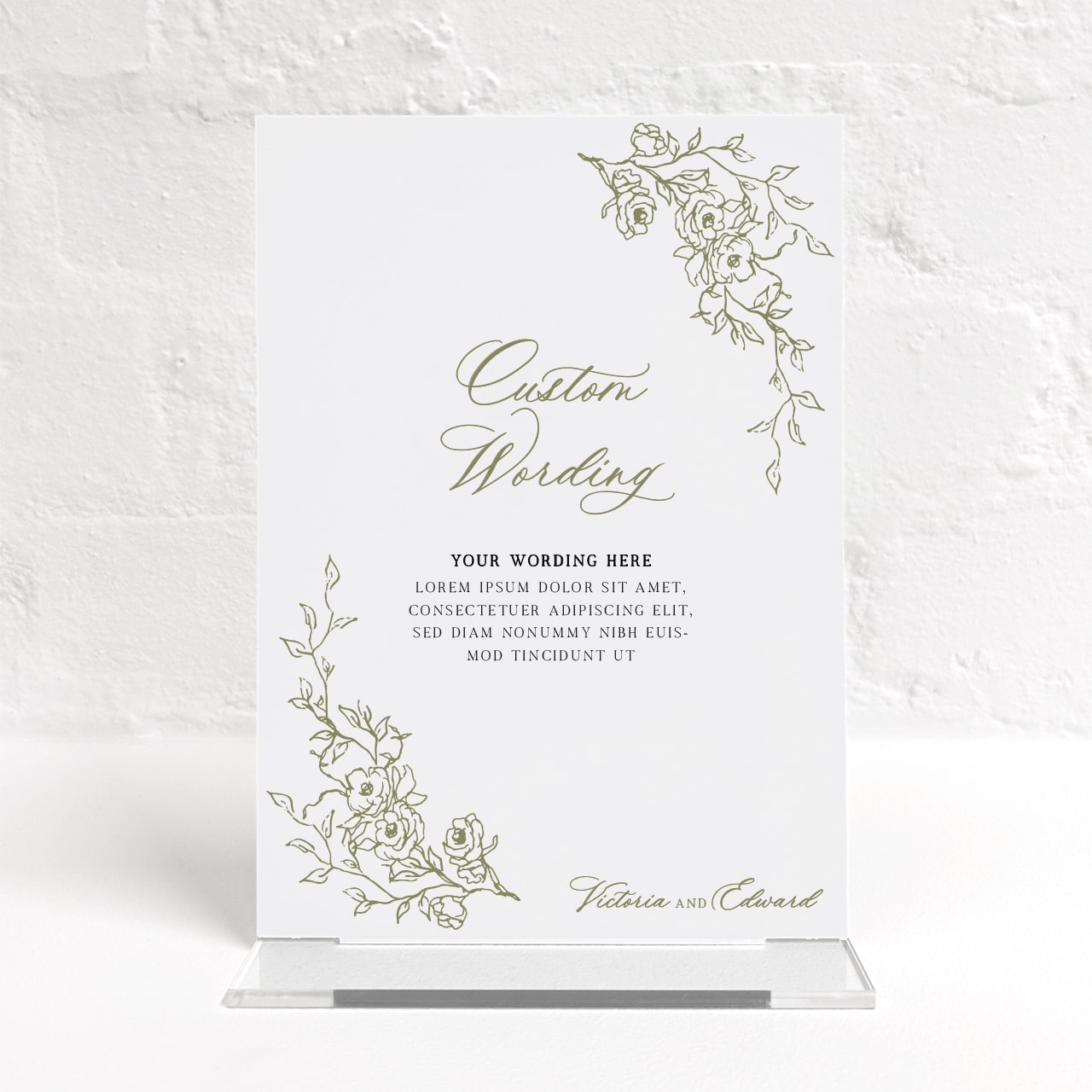 Victoria Custom Sign - Pure Invitation Wedding Invites