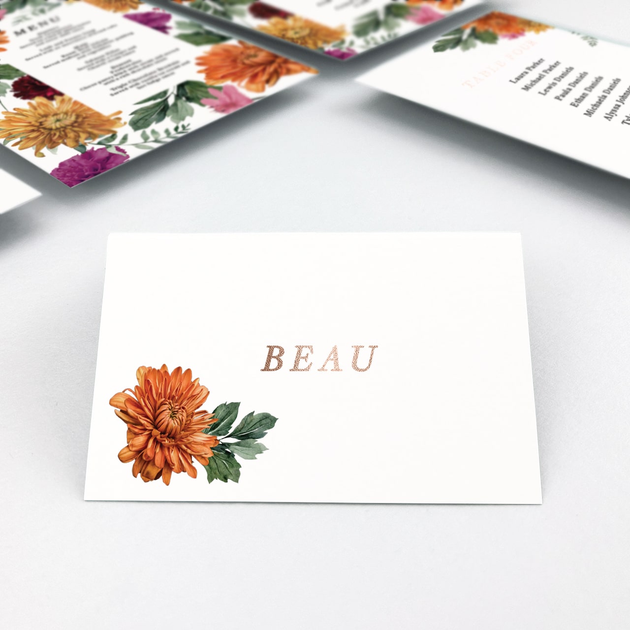 Beau Place Card - Pure Invitation Wedding Invites