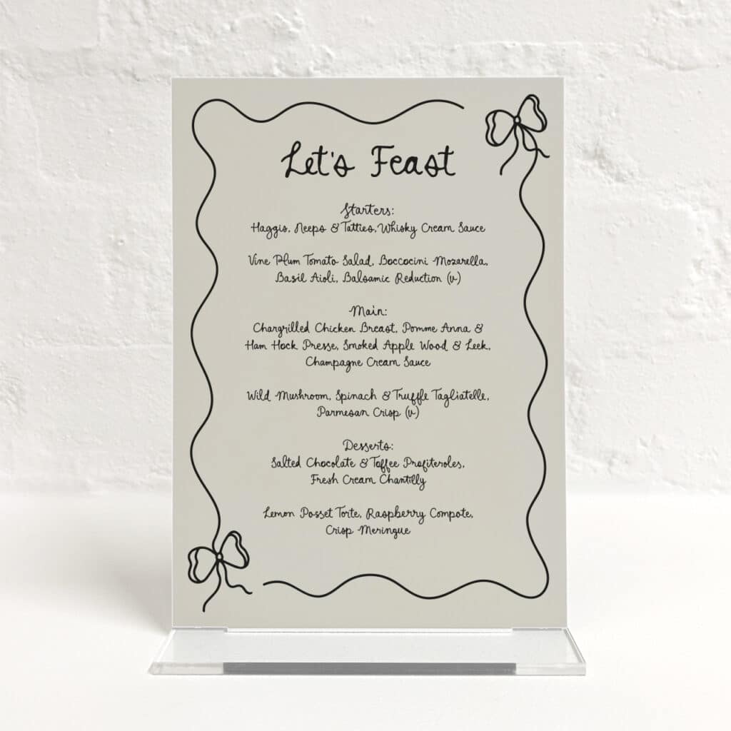 Nadia Table Name / Number - Pure Invitation Wedding Invites