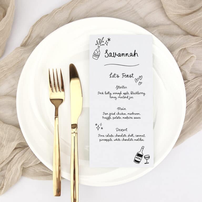 Savannah Acrylic Order of the Day Sign - Pure Invitation Wedding Invites