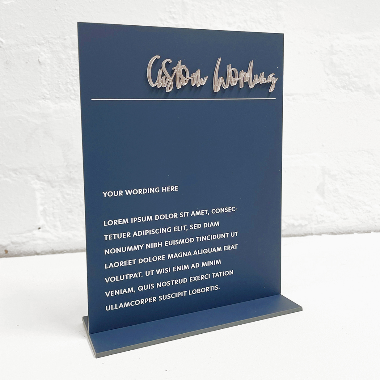 Felicity 3D Custom Sign - Pure Invitation Wedding Invites