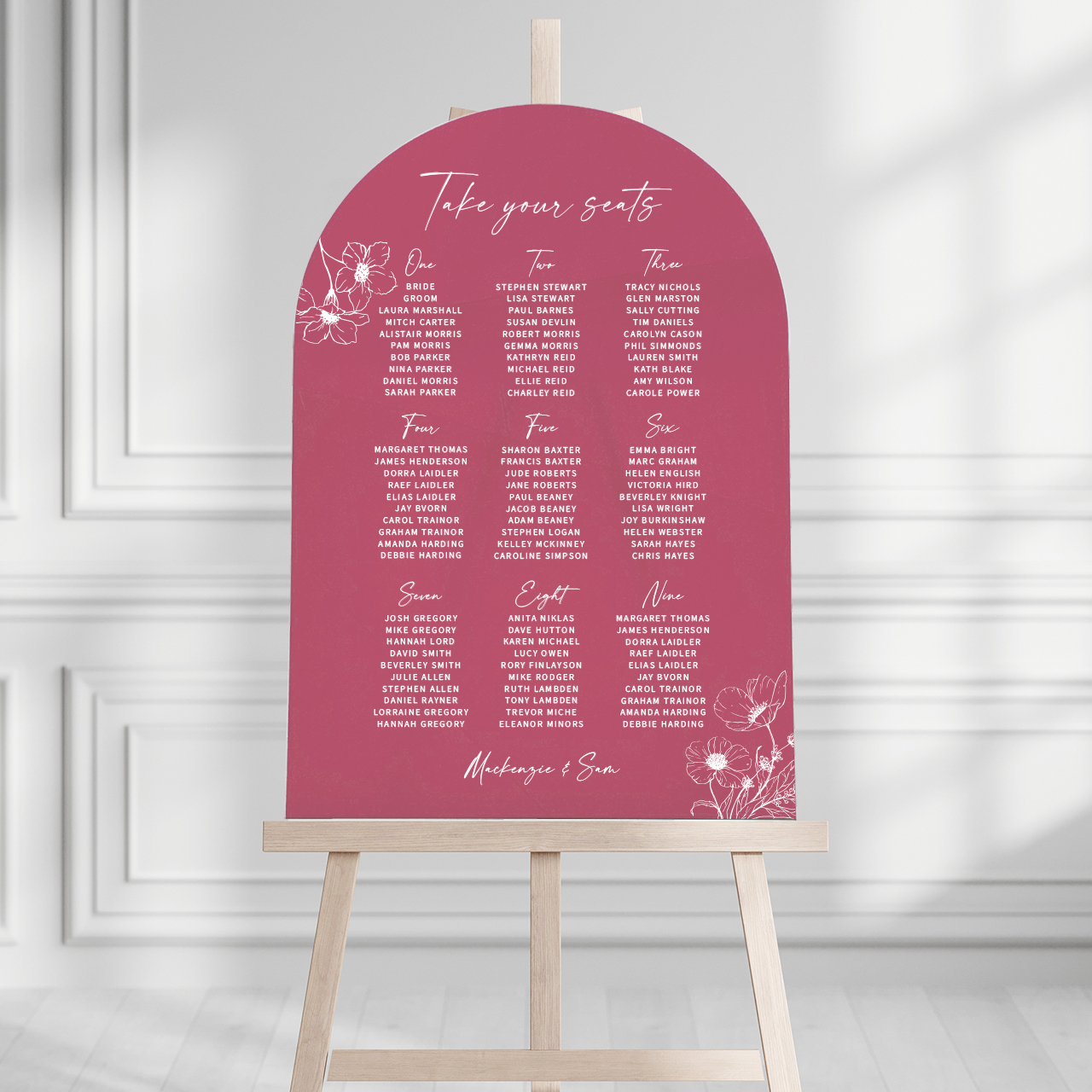 MacKenzie Acrylic Table Plan - Pure Invitation Wedding Invites