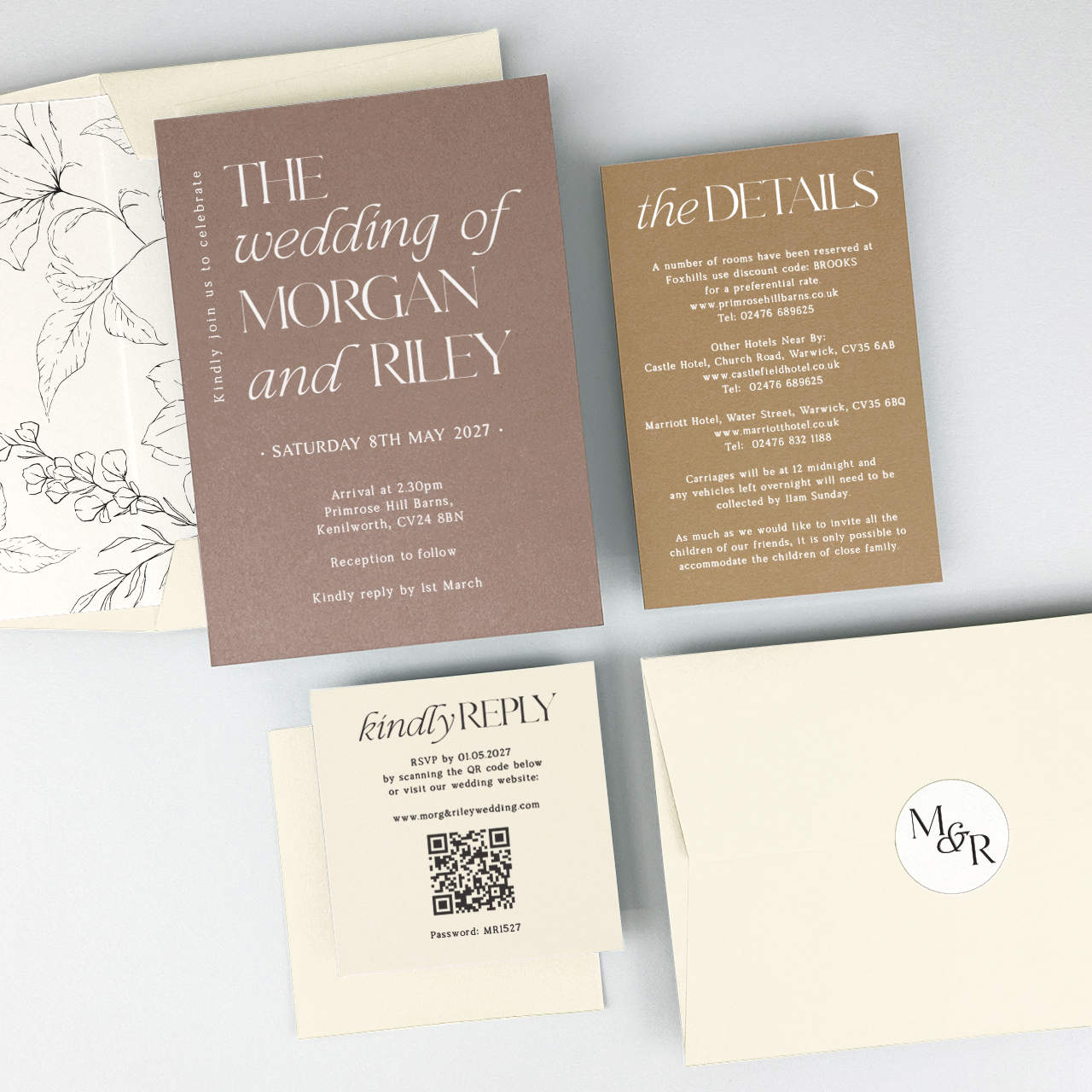 Morgan Evening Invitation - Pure Invitation Wedding Invites